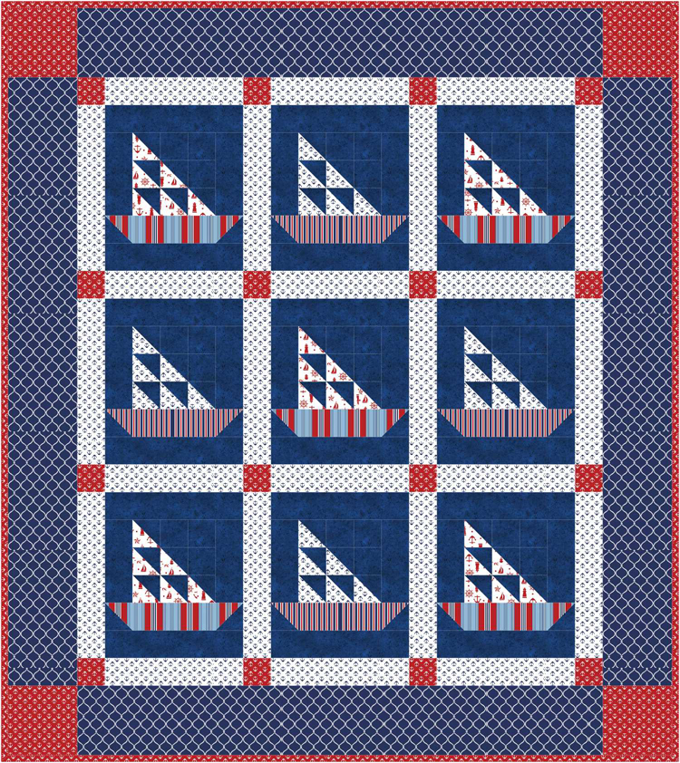 Quilt Patterns by Jean Boyd: All Sails Set: Another New Pattern!