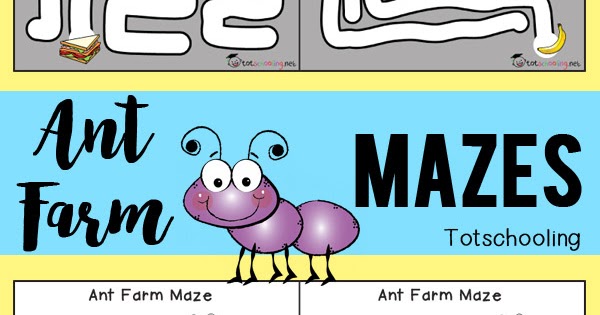Ant Farm Mazes | Totschooling - Toddler, Preschool, Kindergarten ...