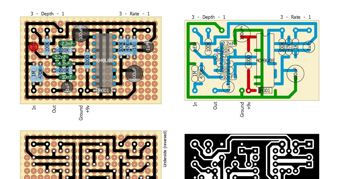 Perf and PCB Effects Layouts: Morula Auto Wah