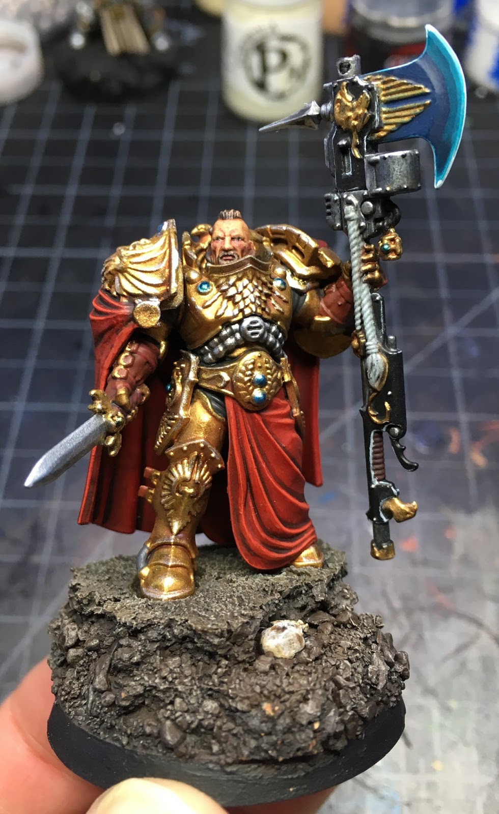 262nd Death Korps of Krieg: Custodes Shield-Captain w/Ax to DONE