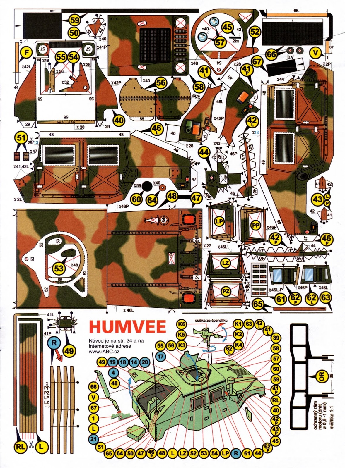 lfcaa82 Super Projetos Papercraft : Humvee ABC - lfcaa82