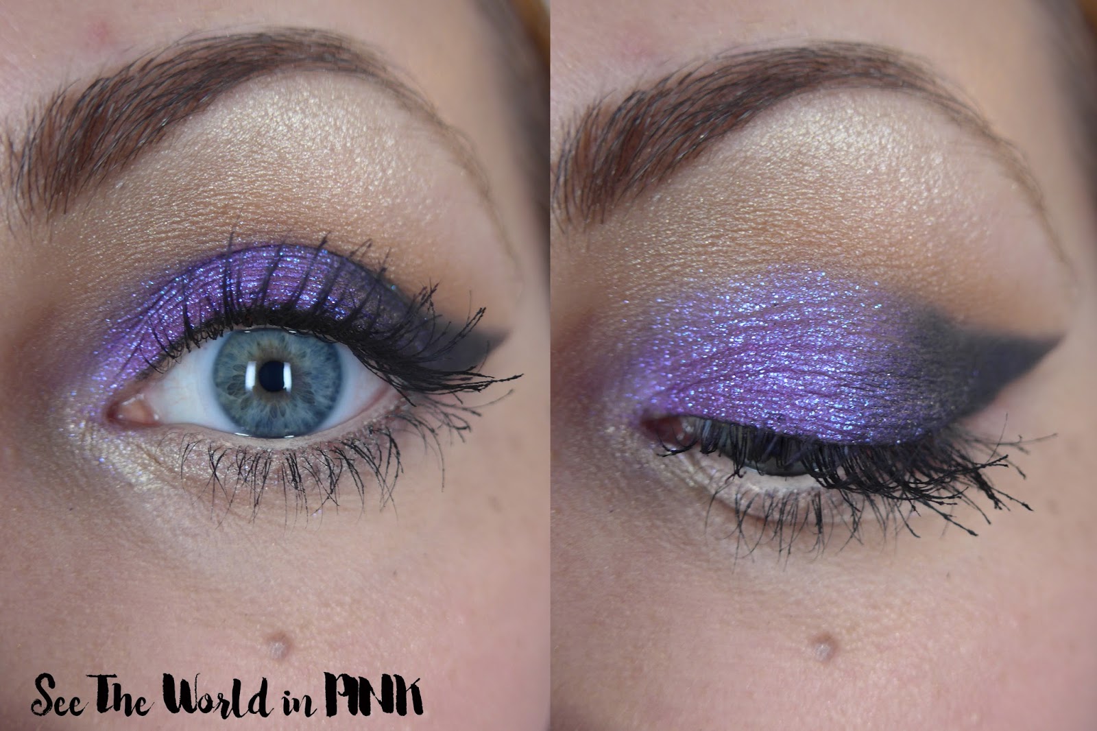 Makeup of the Day Post ~ Bold Purple Shadow | See the World in PINK