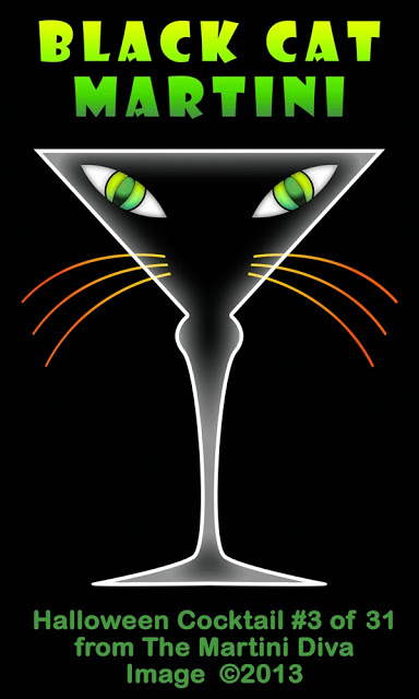 The MARTINI DIVA: Black Cat Martini Cocktail Recipe