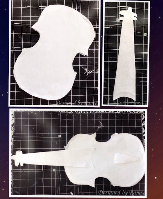VIOLIN SHAPED CARD TUTORIAL - KRIYA-TIVE KALEIDOSCOPE