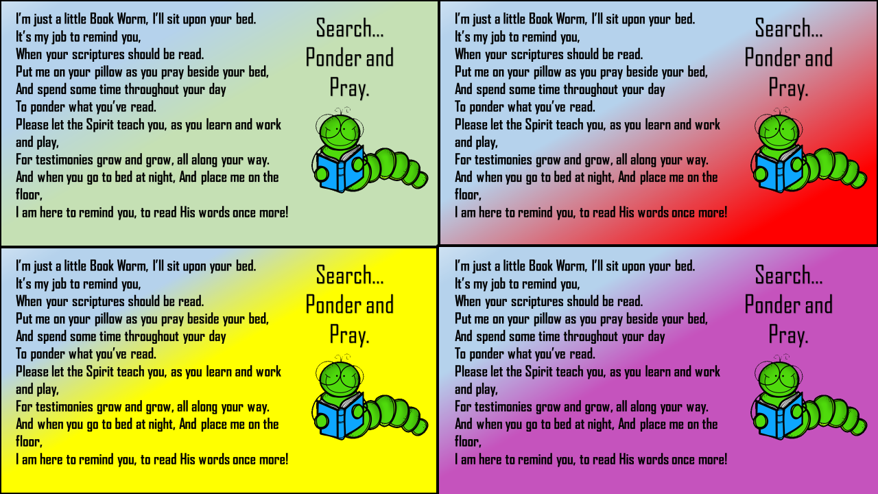 Pathways to Primary, Come Follow Me for families: Scripture Bookworms