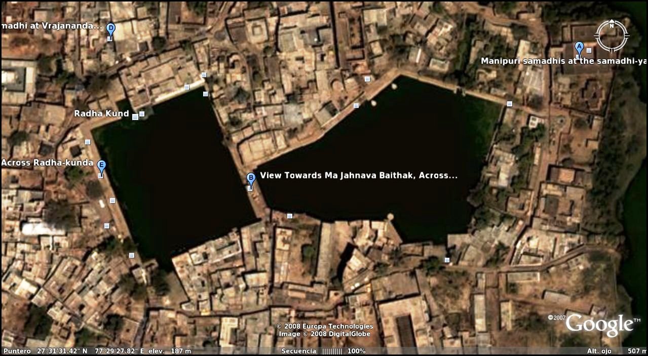 Radha Krishna Land: Map of Radha Kunda and Shyama kunda