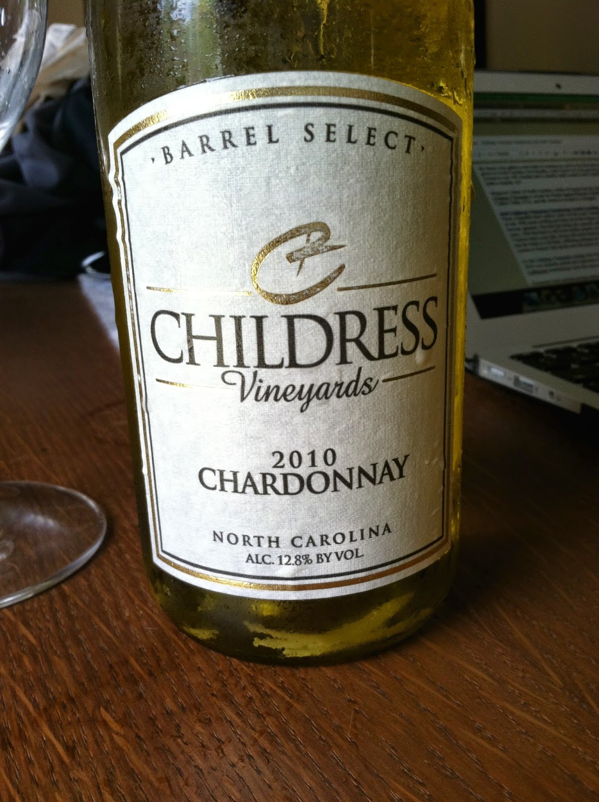 Beau's Barrel Room: Childress Vineyards: Chardonnay from North Carolina!