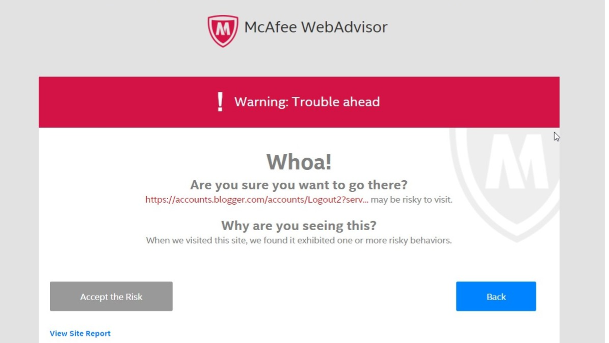 Mcafee Webadvisor Blocks Blogger / Google Scripts - Tips and Trick Blogger