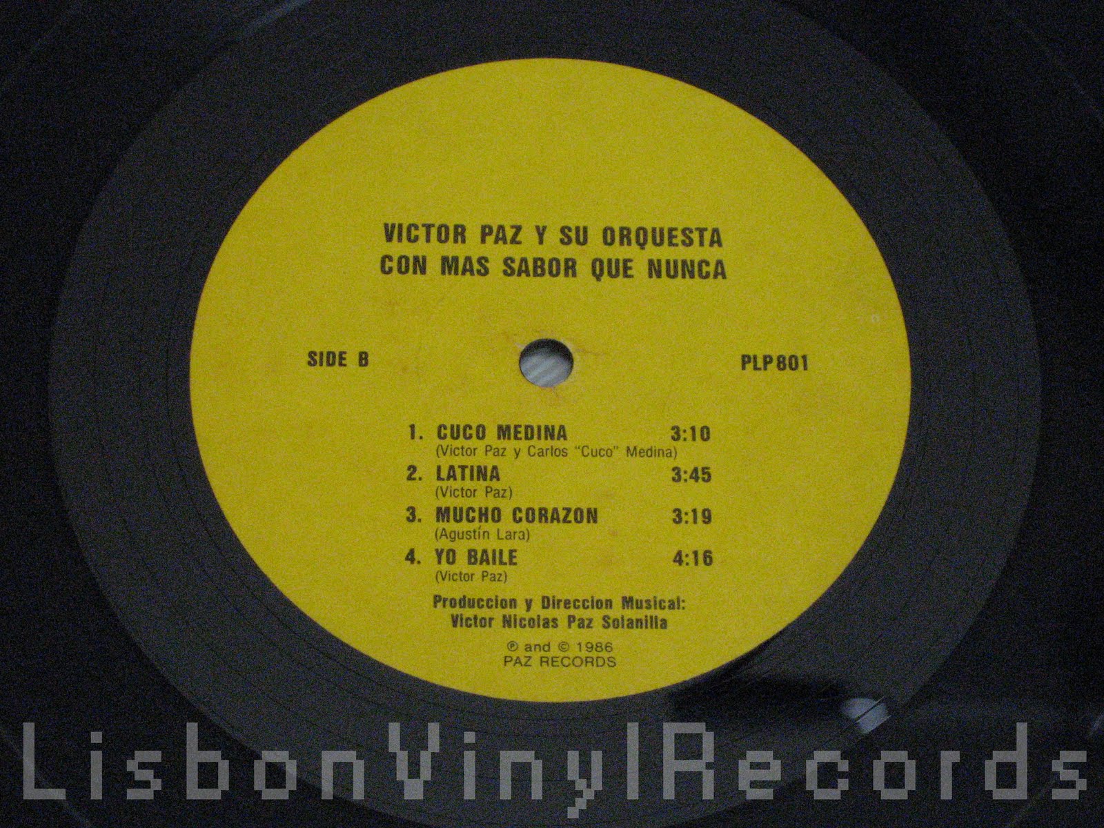 Lisbon Vinyl Salsa Records: Victor (Vitin) Paz y su Orq - Con mas Sabor ...