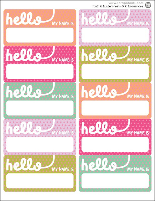 Fontaholic: FREEBIE FRIDAY: Hello Name Tags