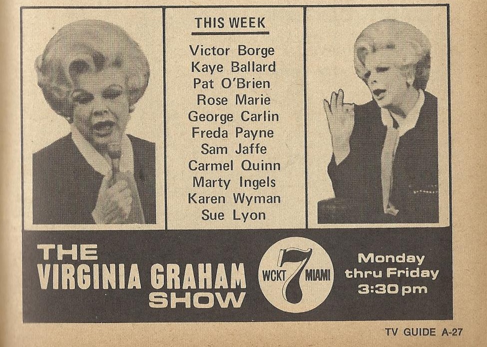 The TV Guide Historian: Virginia Graham Show Ad