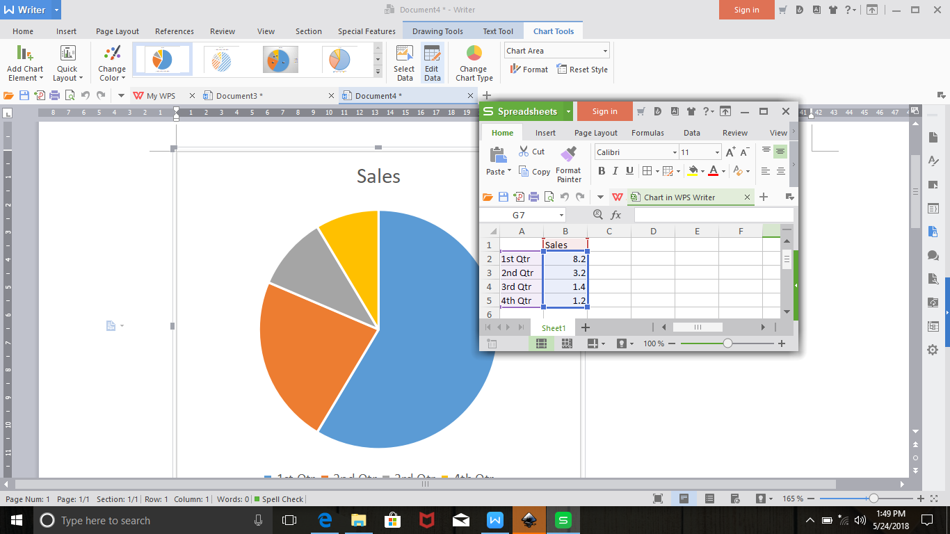 CARA MEMBUAT DIAGRAM PERSENTASE DI WPS Writer ~ Tutorial WPS Office