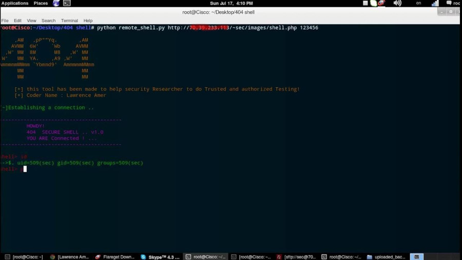 Tinyshell Python Client With Php Shell