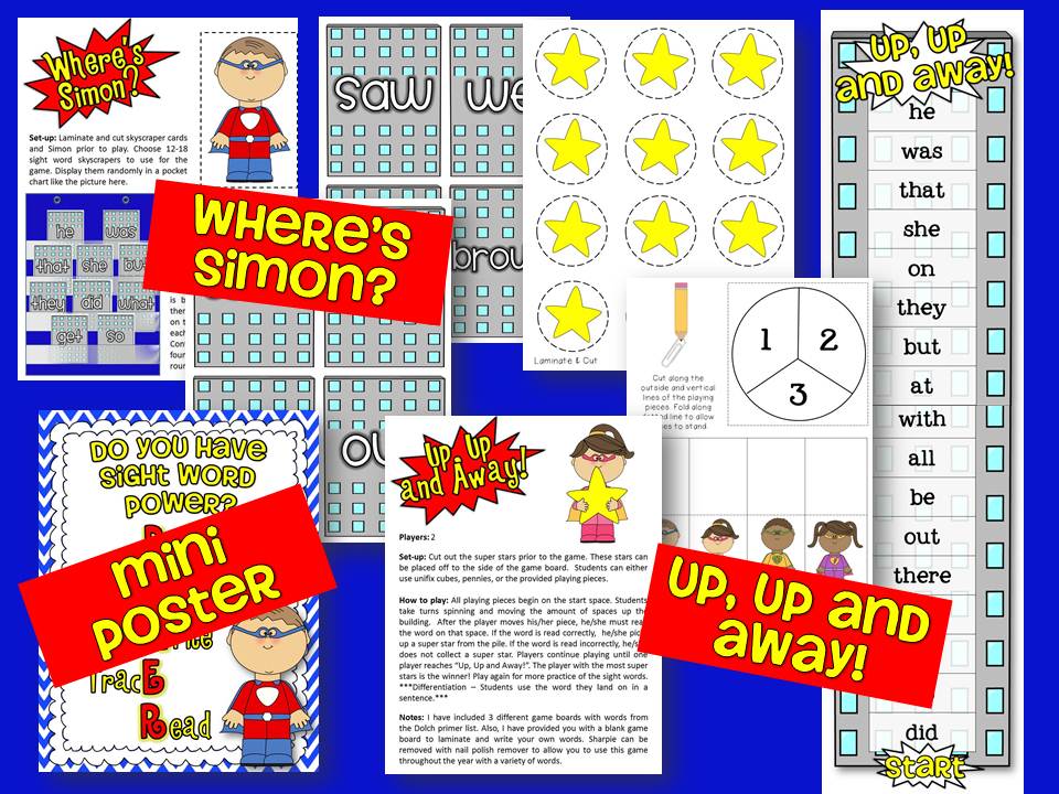 Meet Miss Parker: SUPER SIGHT WORDS - Common Core & FREEBIE