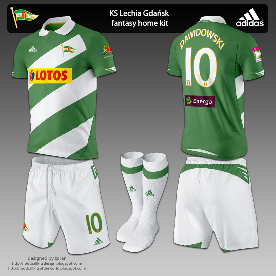 football kits design: KS Lechia Gdańsk fantasy kits