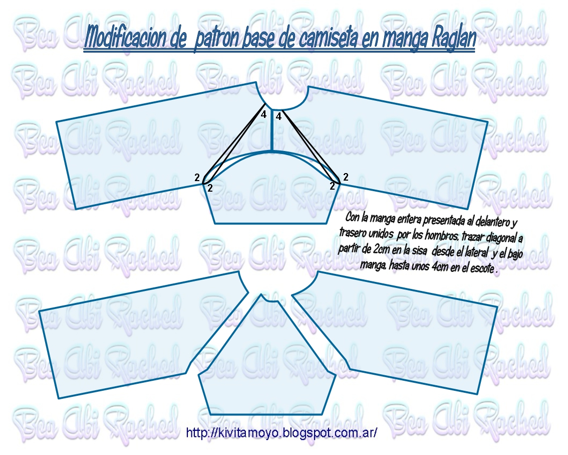 COMO DISEÑAR LA MANGA RAGLAN A PARTIR DE CAMISETA BASE