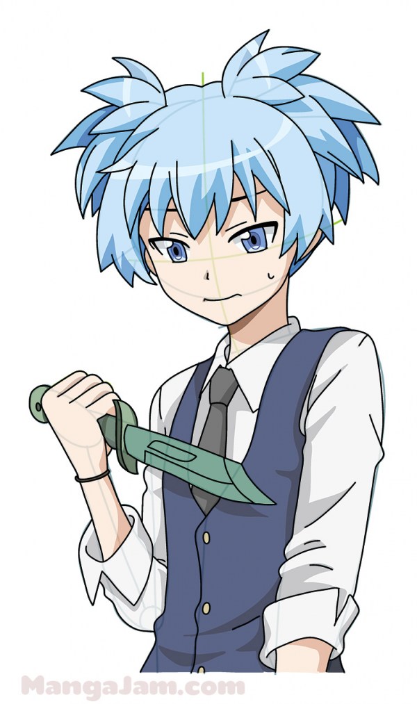 How to draw Nagisa Shiota from Assassination Classroom - Welcome