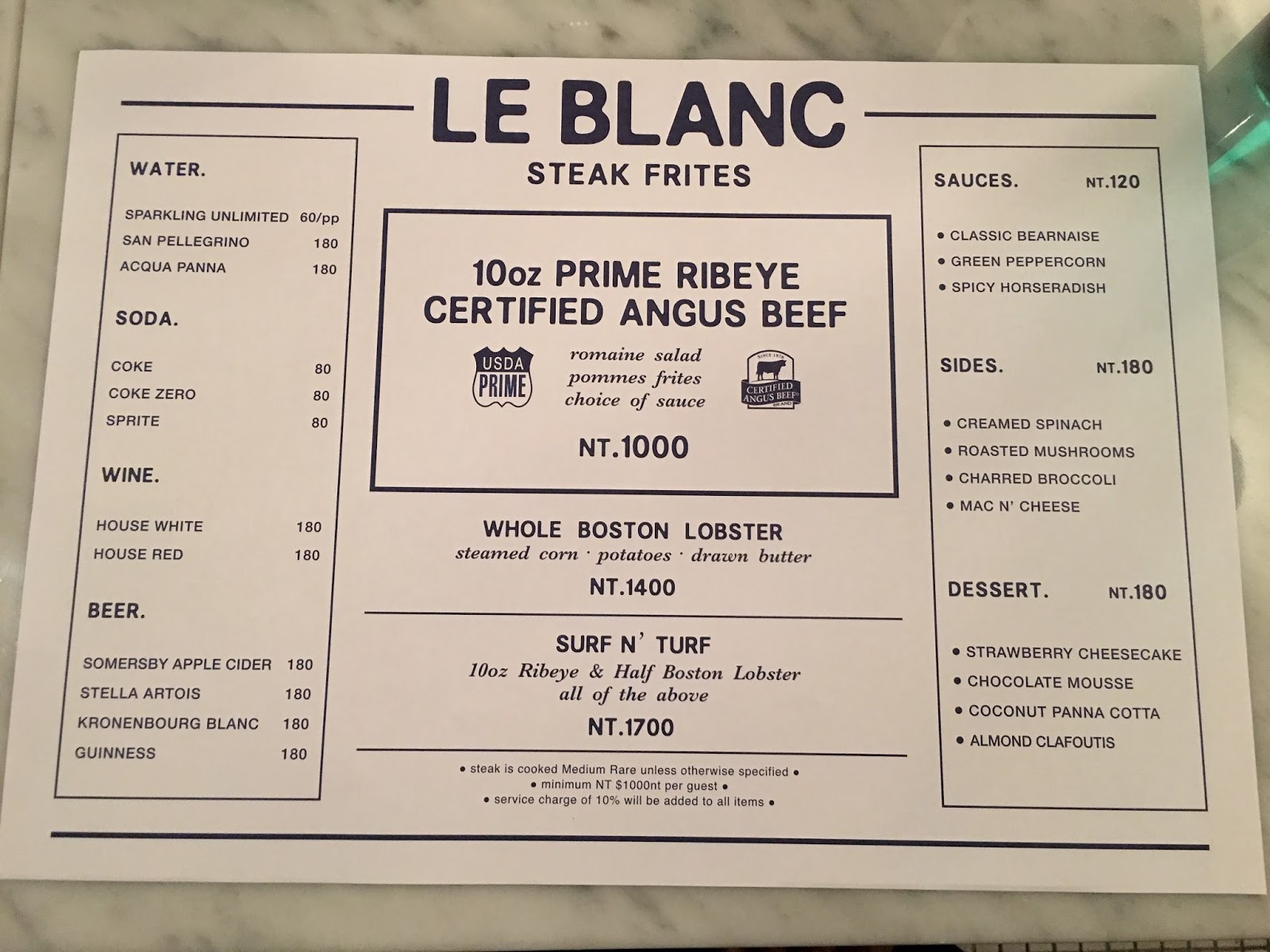 a hungry girl's guide to taipei: western/steak: i recommend LE BLANC