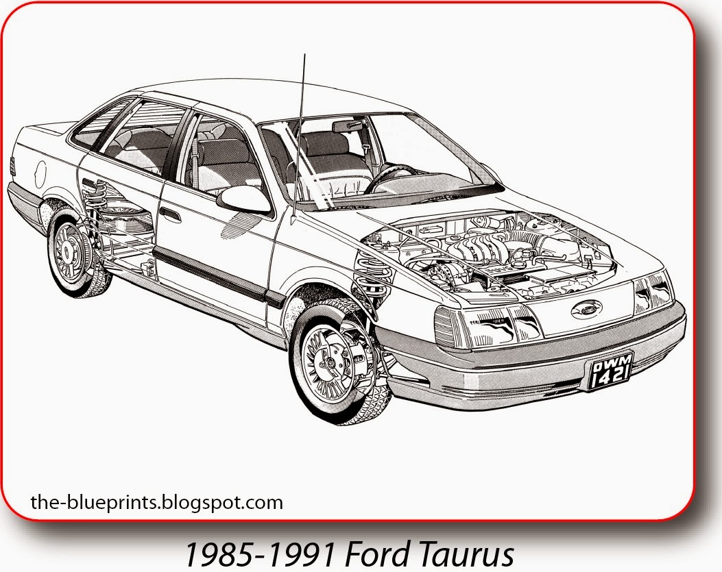 Vector Blueprints - Cars, Trucks, Busses and others: Ford - Illustrations