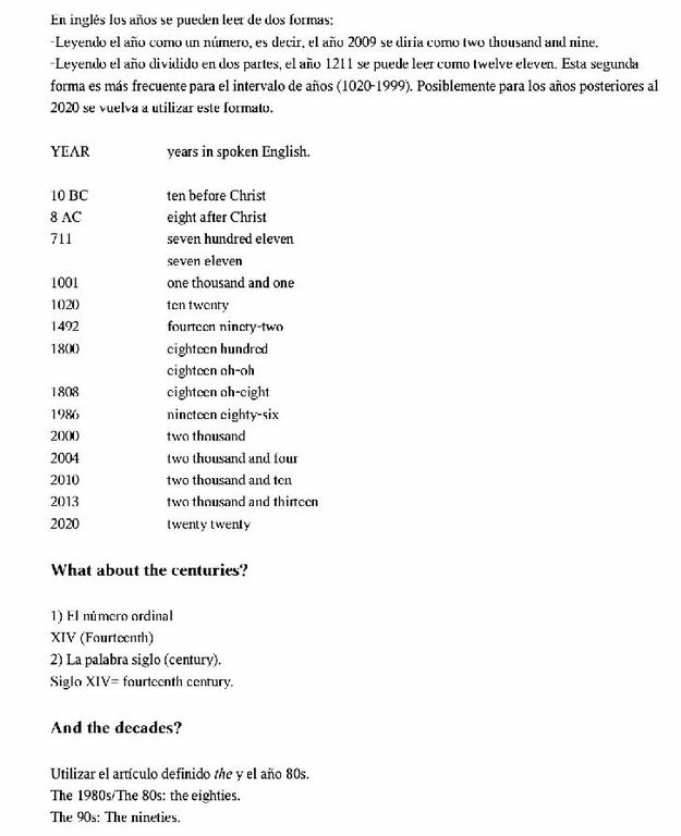 Yummy English for Children: Let's read years in English!!!