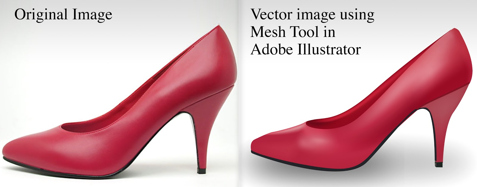 DESIGNAHOLISM: Vector Shoe Rendering using the Gradient Mesh Tool in ...