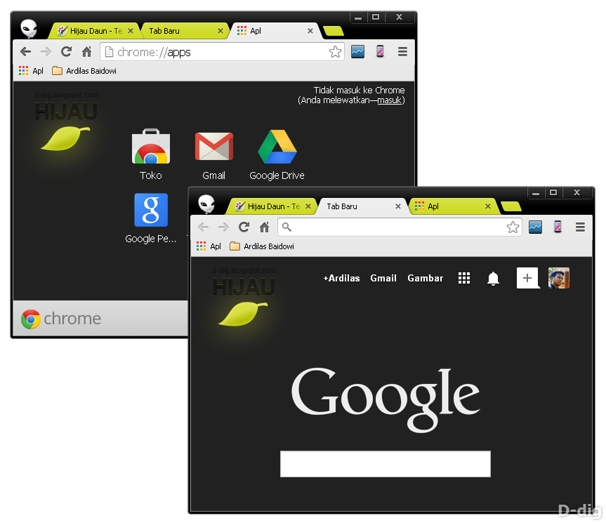 Cara Membuat Tampilan Google chrome dan mozilla menjadi keren: 2015