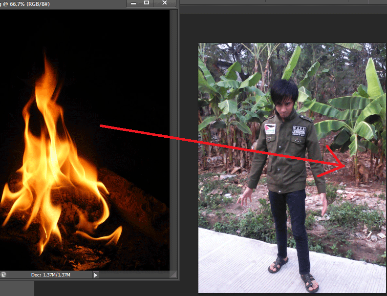 Tutorial membuat api di Tangan efek photoshop | Berbagi Ilmu