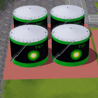 Simming in Magnificent Style: BP oil tank