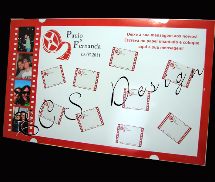 ECS Design: Mural de recados + 50 imãs personalizados