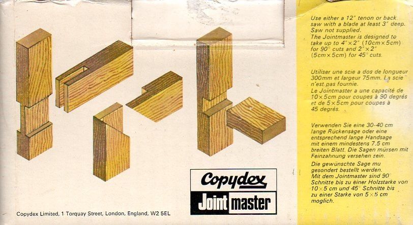 setting up a shop: Copydex Jointmaster instructions never used