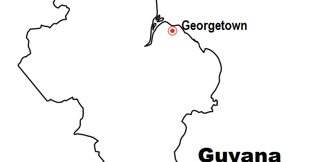 Guyana Map Coloring Page