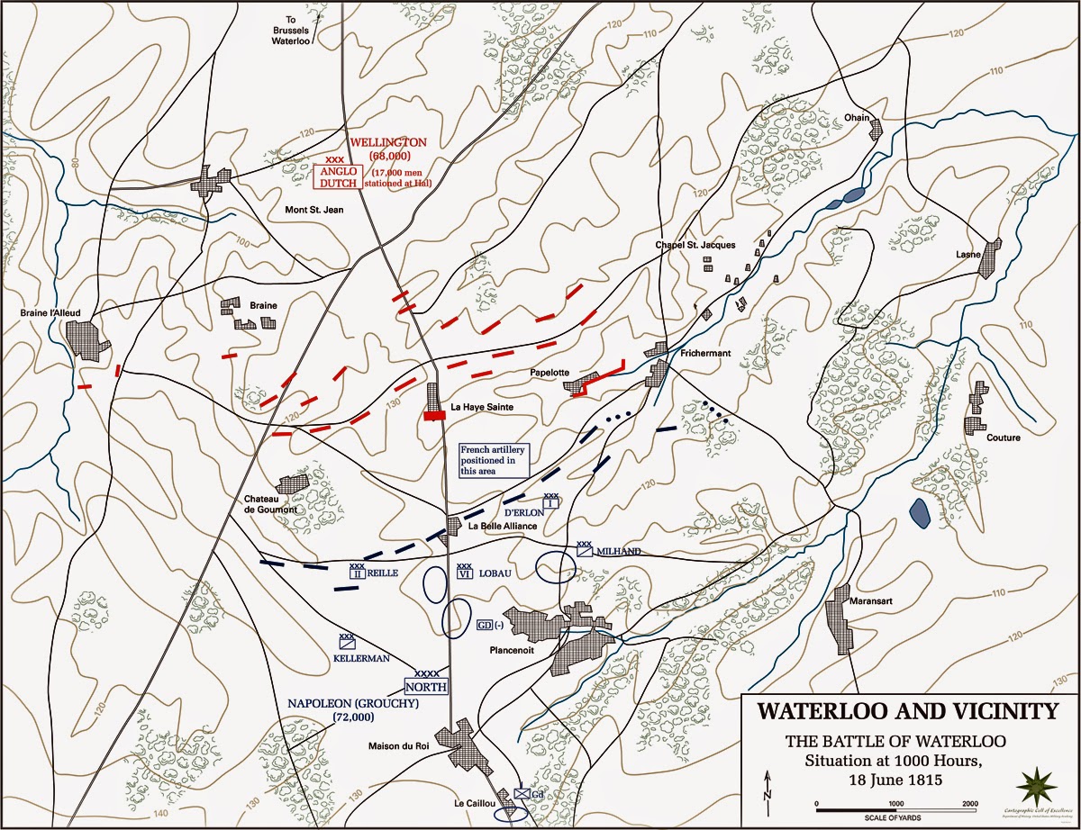 One Sided Miniature Wargaming Discourse: Waterloo Maps