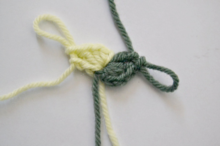 Tina's handicraft : two-color spiral in double crochet