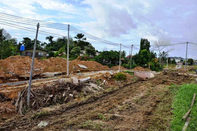 Construction of a new bridge at Dambai, Penampang, Sabah