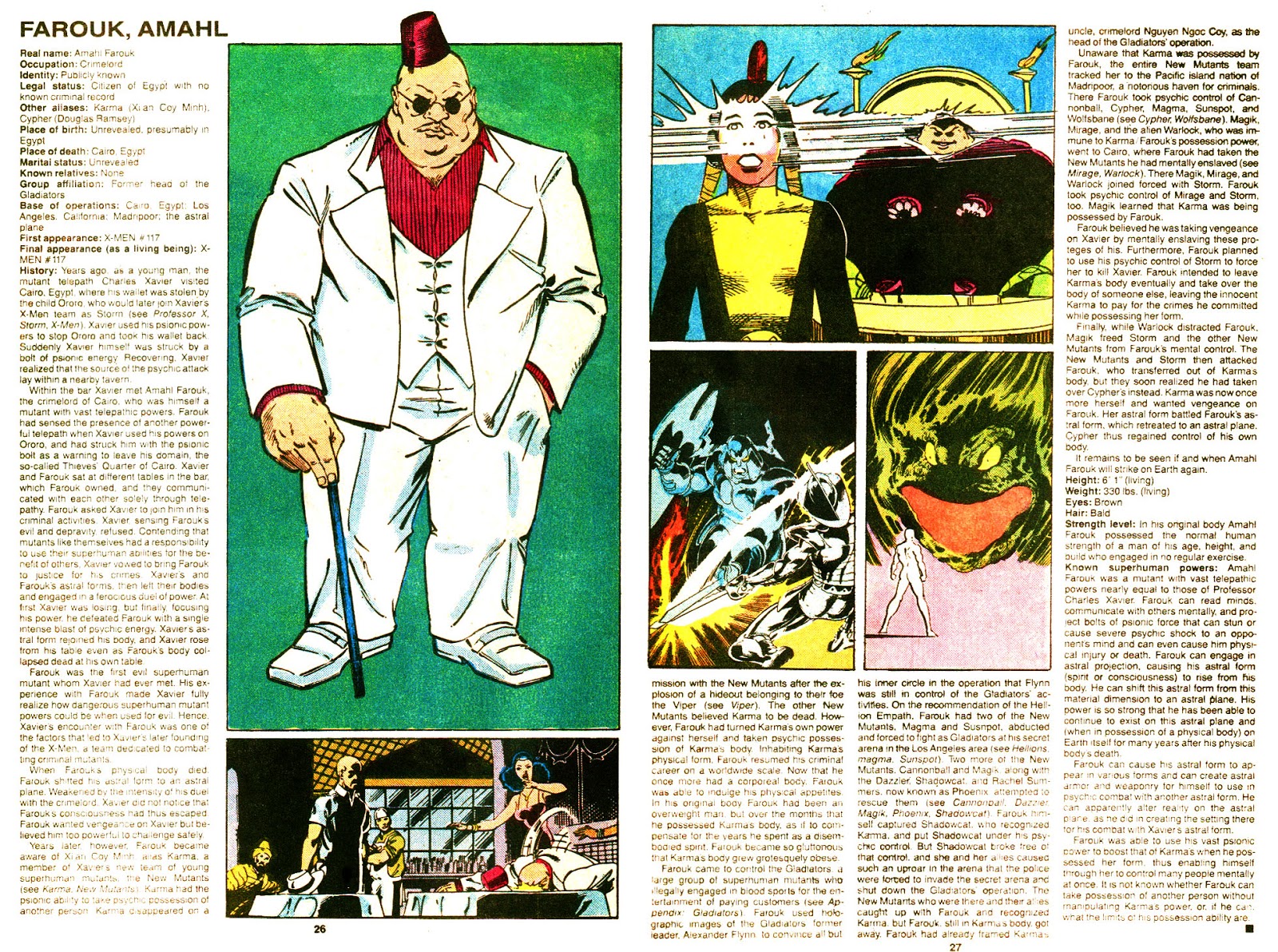 Fichas de Superheroes Marvel y DC: Farouk