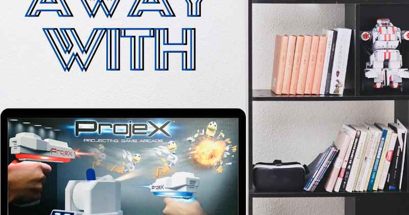 Blast Away with ProjeX Projecting Game Arcade Screen-Free Fun