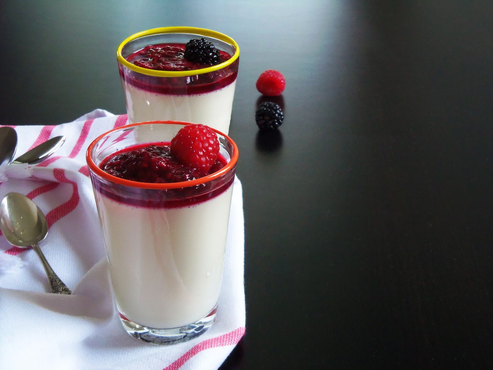 Simply Romanesco: Panna Cotta with Fresh Berry Sauce