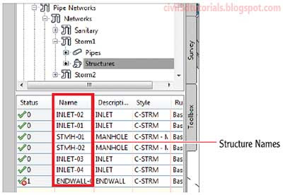 Renaming Pipes and Structures - AutoCAD Civil 3D Tutorials