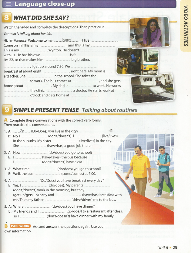 Recursos para Aprende Inglés Online: INTERCHANGE INTRO 4TH EDITION UNIT 6 VIDEO ACTIVITY