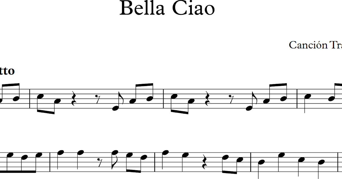 Descubriendo la Música. Partituras para Flauta Dulce o de Pico.: Bella Ciao
