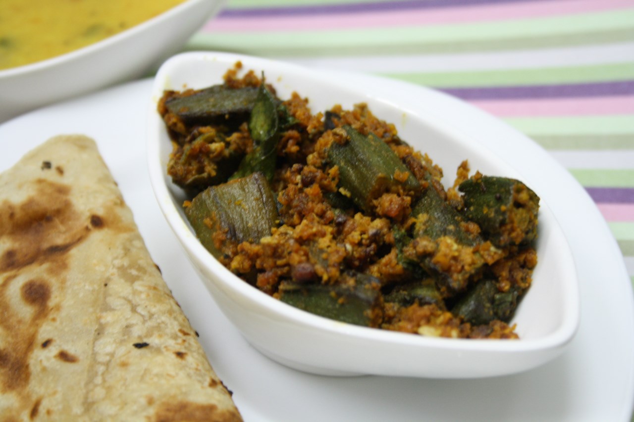 Masala Bhindi | Dal Roti Bhindi