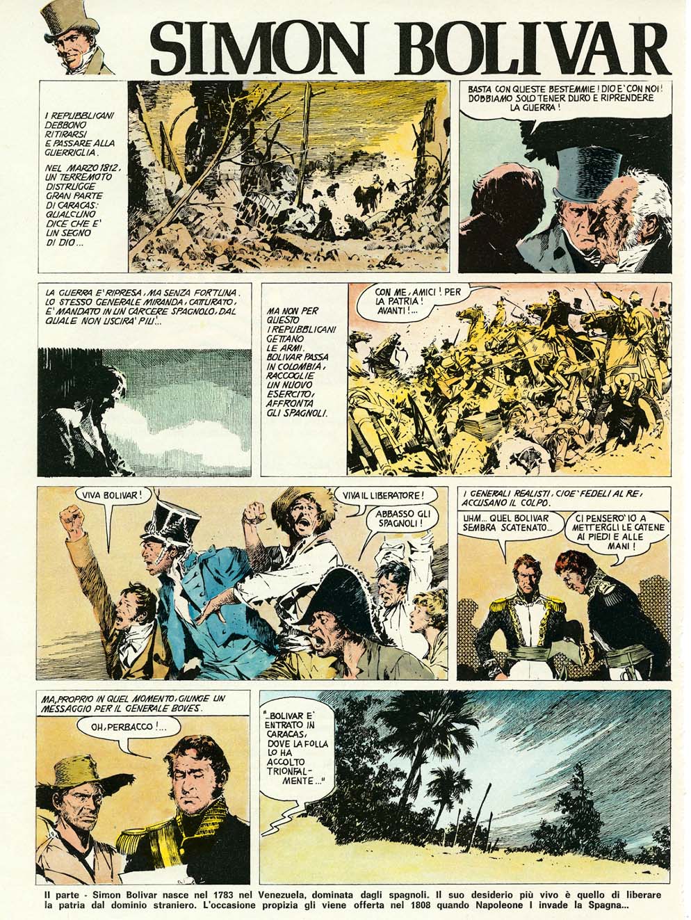 CÓMIC, historietas, tebeos…: ARTURO DEL CASTILLO-3. SIMÓN BOLÍVAR