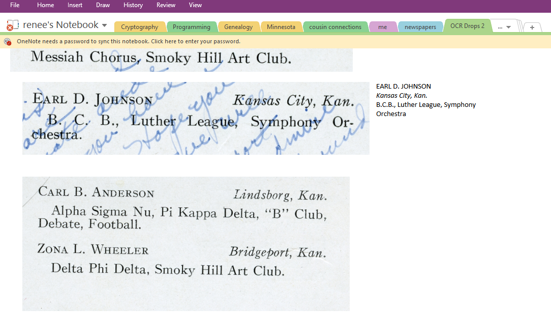 FamGenealogy : How OneNote Can Help You Transcribe Documents