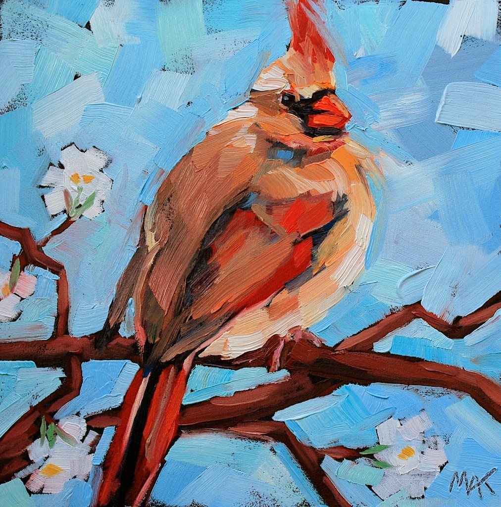 Mary Anne Cary Paintings: Female Cardinal