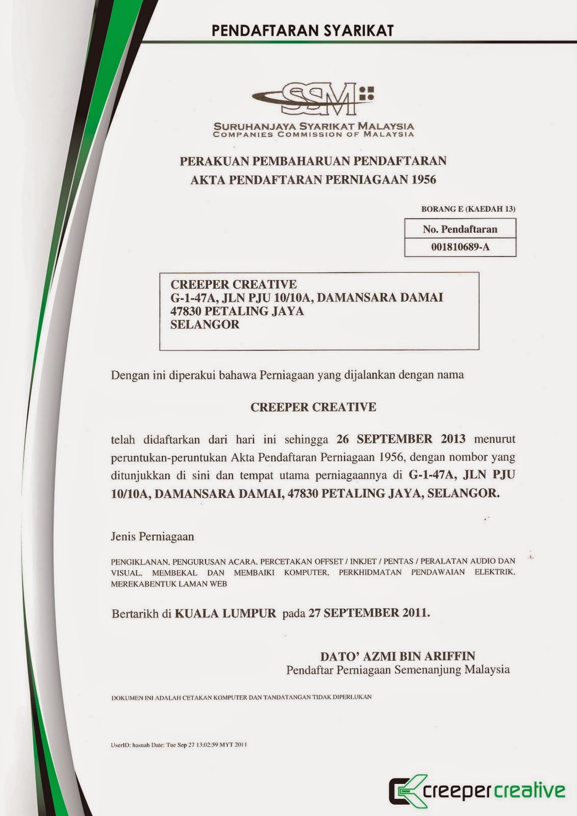 Creeper Creative Corporate Profile | Creeper Creative