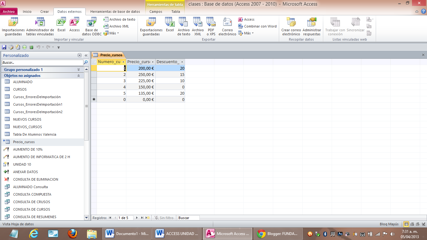 FUNDAMENTOS DE BASE DATOS: UNIDAD 17 "VINCULAR TABLAS DE ACCESS ...