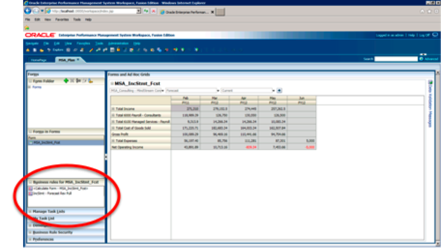 MindStreaming: Hyperion Planning 11.1.2.2 – User Interface