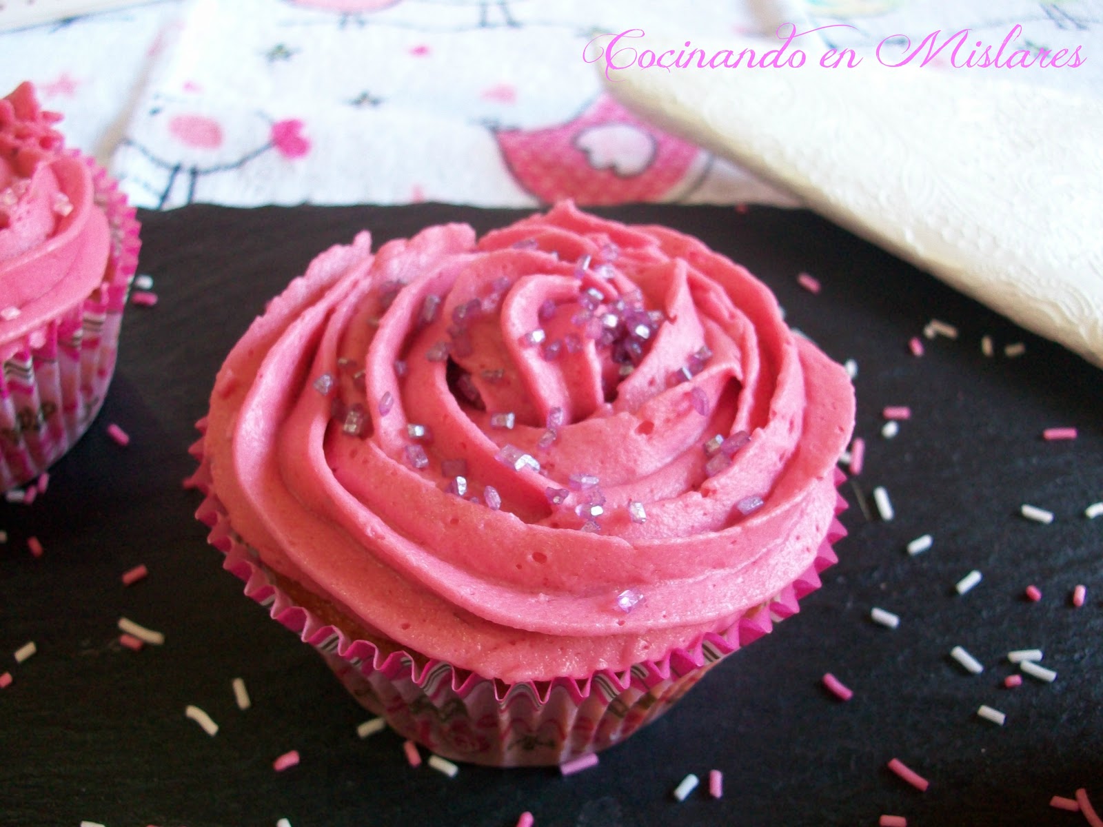 CUPCAKES de FRAMBUESA - Cocinando en Mislares