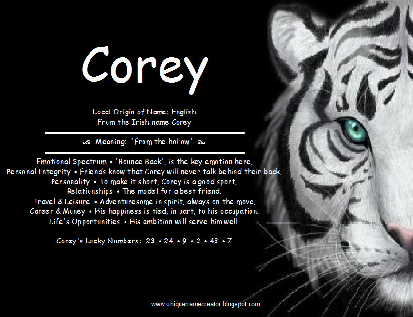 Corey Unique Name Creator corey-unique-name-creator
