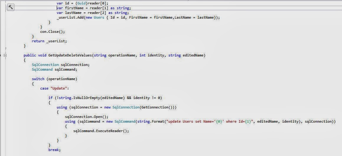 Entity Framework Create Edit Update Delete Operations With Wcf Using Code First Method In Mvc 4